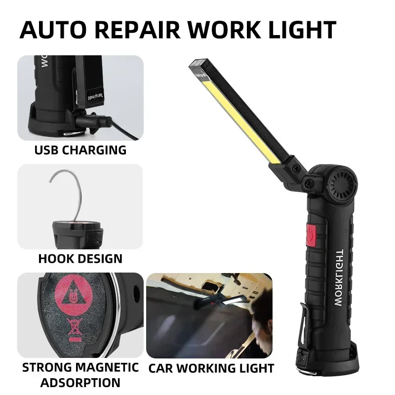 Rechargeable-Camping-LED-Flashlight-Work-Light-with-Magnet-and-Hook ...