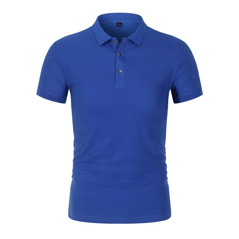 High-quality-Cotton-Polo-Shirts-Solid-Color-Lapel-Printed-Logo-Small ...