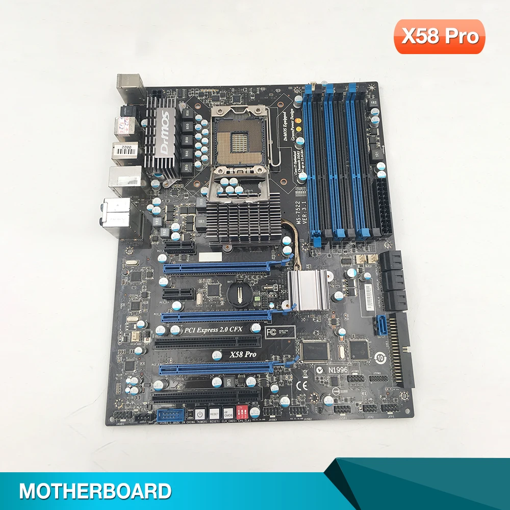 X58-Pro-For-Msi-Desktop-Motherboard-MS-7522-LGA-1366-DDR3-24GB-PCI-E-2 ...