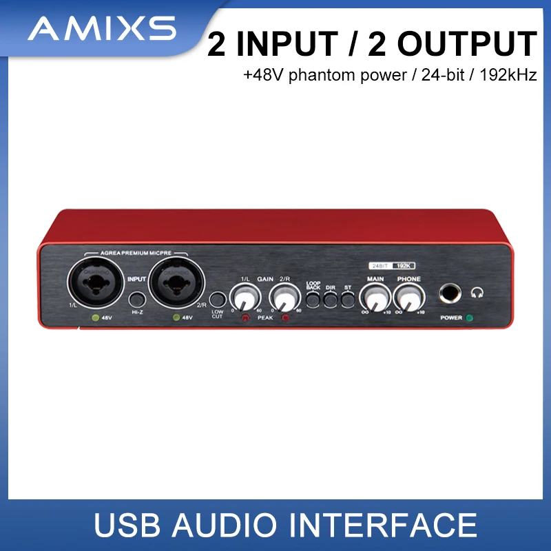 AMIXS-UC22-Audio-Interface-for-Recording-Computer-Free-Drive-USB ...