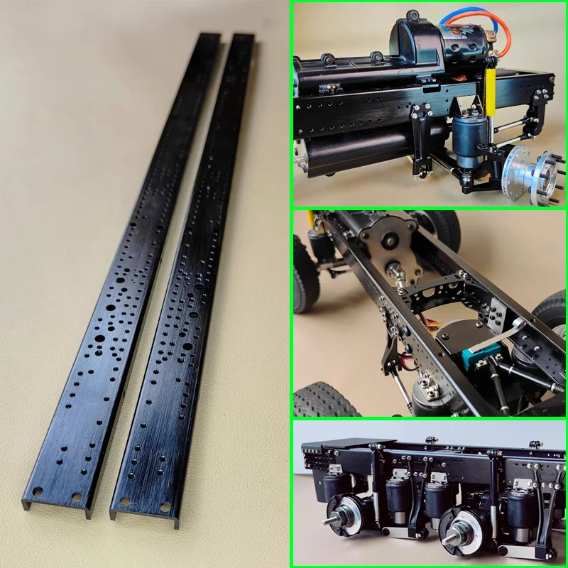 2Pcs-Metal-Axle-Air-Suspension-Beam-Frame-455mm-Girders-for-1-14-Tamiya ...