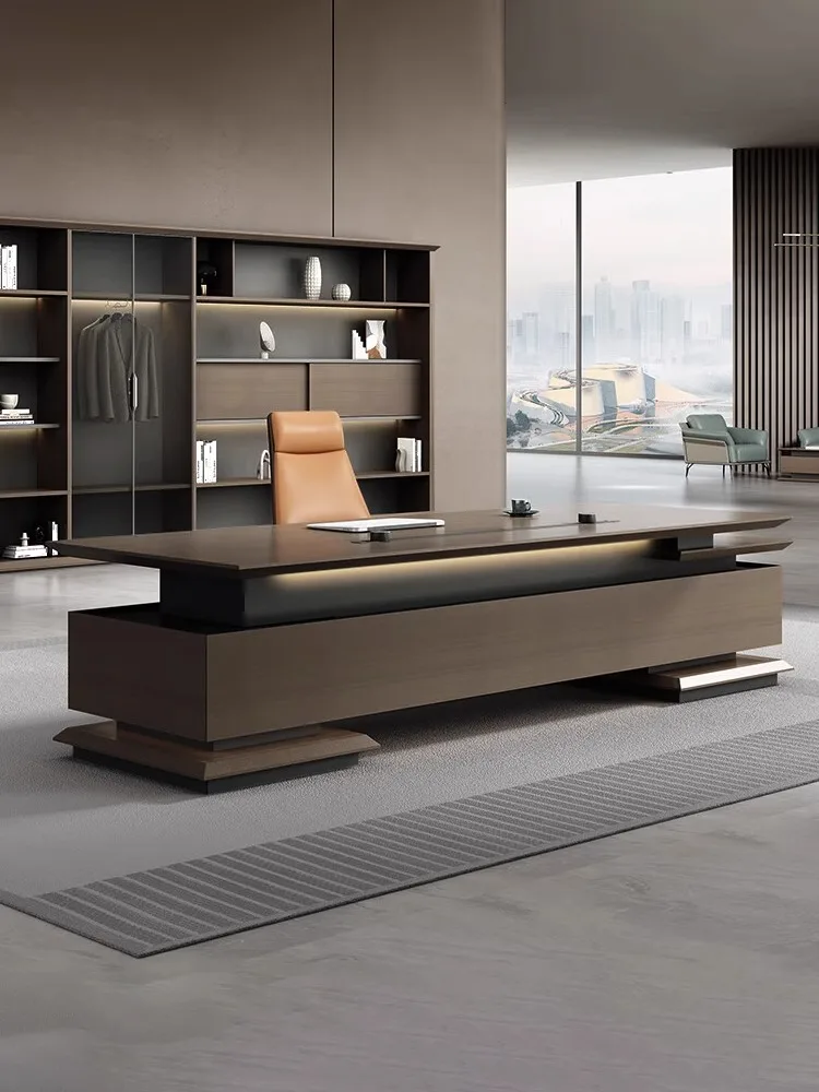 Luxury-Desk-Simple-Modern-President-Work-Chairman-Office-Desk-L-shaped ...