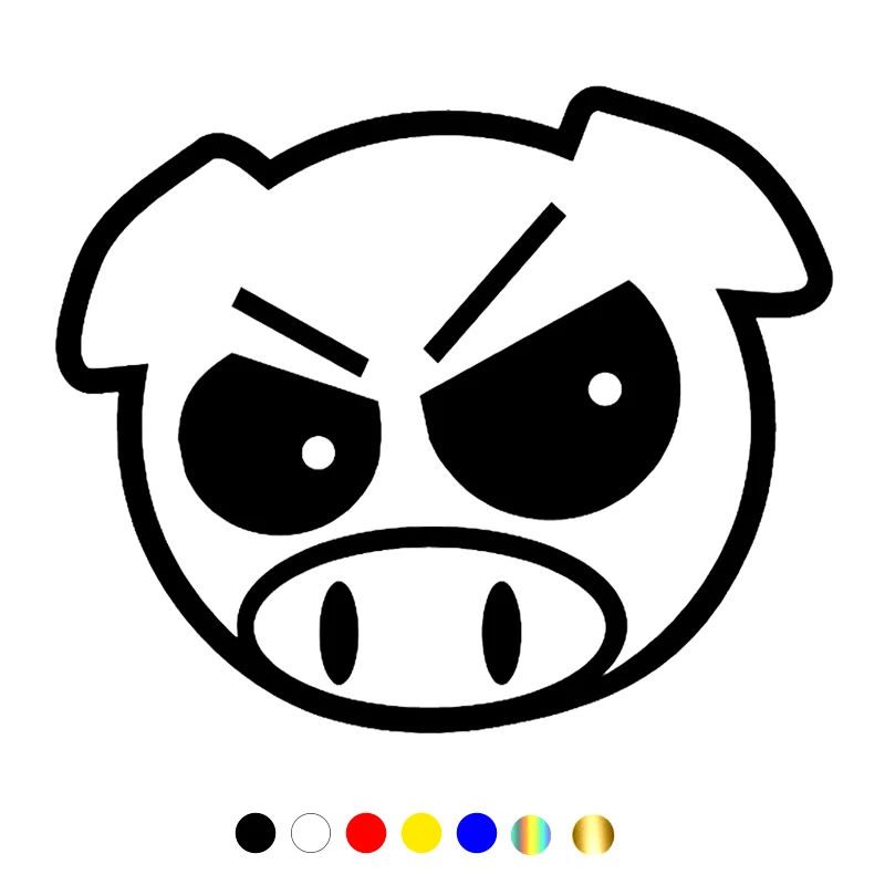 CS-10562-Various-Sizes-Vinyl-Decal-PIG-JDM-Angry-Car-Sticker-Waterproof ...