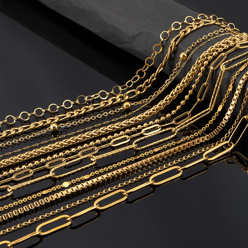 2Meters-Multi-Style-Stainless-Steel-Gold-Color-Link-Chain-for-DIY-Women ...