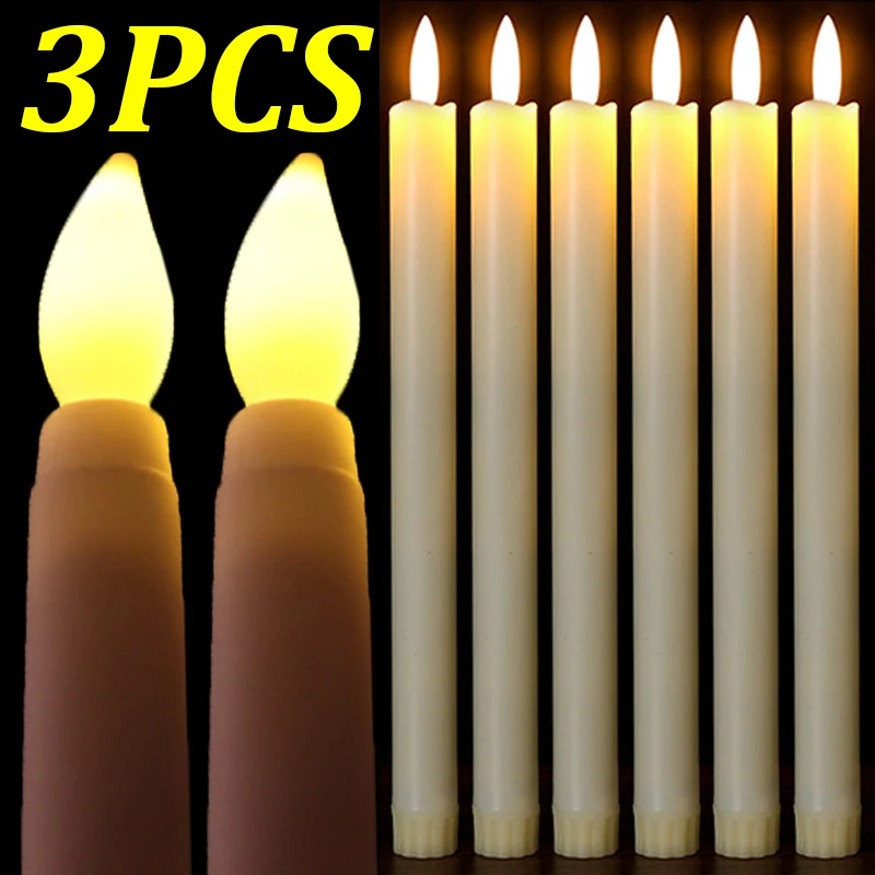 28cm LED Flameless Taper Candle Lights Battery Powered Long Candles ...