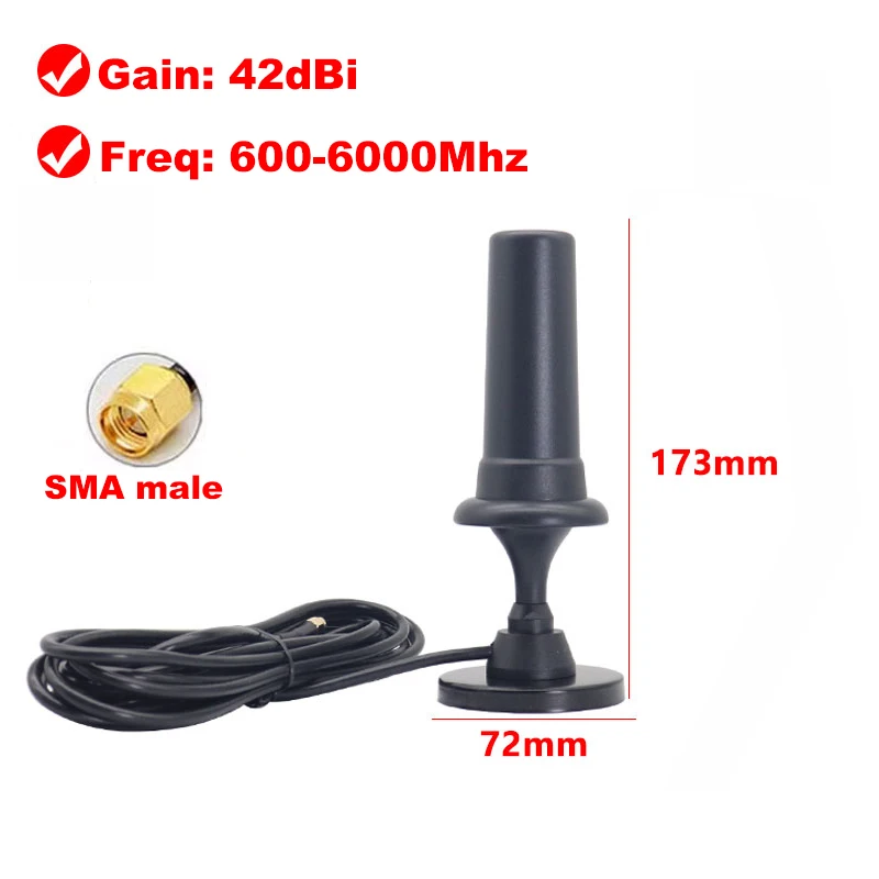 5G-Antenna-Magnetic-Outdoor-Car-Aerial-High-Gain-SMA-Long-Range ...