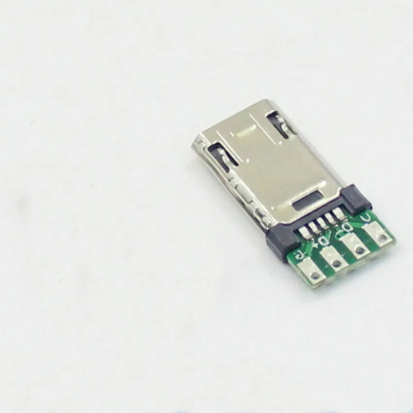 Micro USB 5Pin Male Plug With PCB Solder Plate Double-sided Micro 5P ...