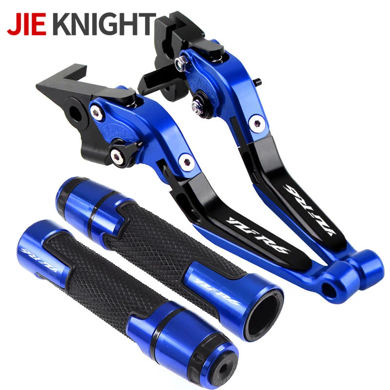 YZFR6-LOGO-Motorcycle-CNC-Brake-Clutch-Levers-Handlebar-Grip-Handle ...