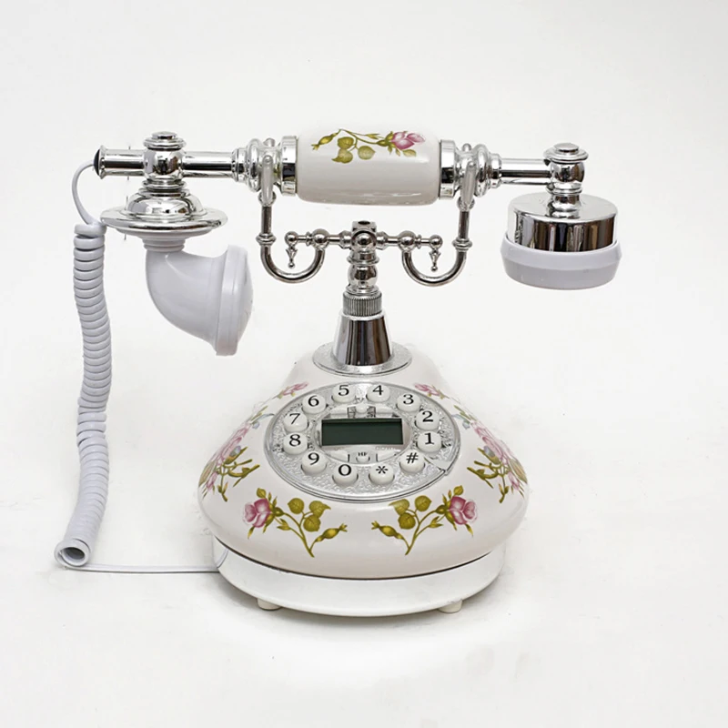 Telefone-Retro-Vintage-antigo-telefone-fixo-decorativo-Caller-ID ...