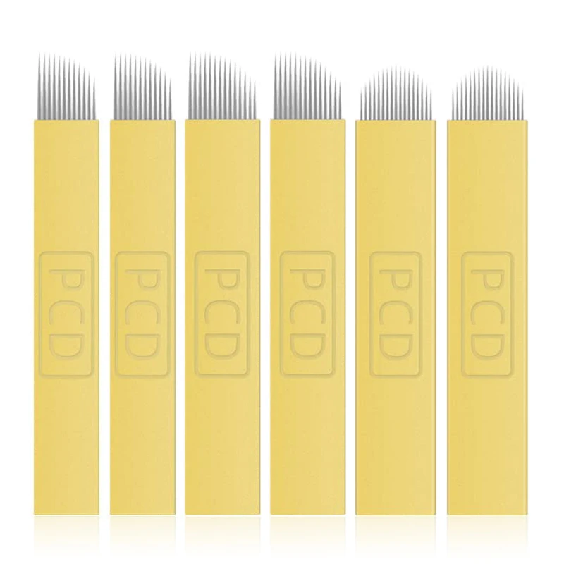 Microblading-Needles-PCD-12-14-Pins-Permanent-Makeup-Blades-Manual ...
