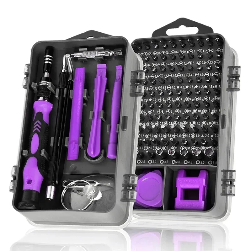 Precision-Screwdriver-Set-115-in-1-Purple-Multi-Function-Professional ...