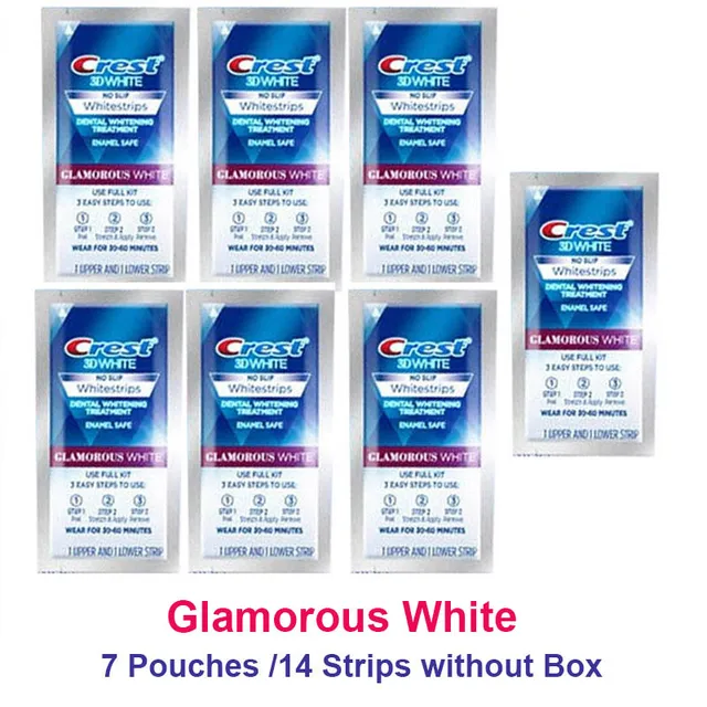 Crest 3D Tooth Whitestrips Glamorous White Teeth Whitening Kit ...