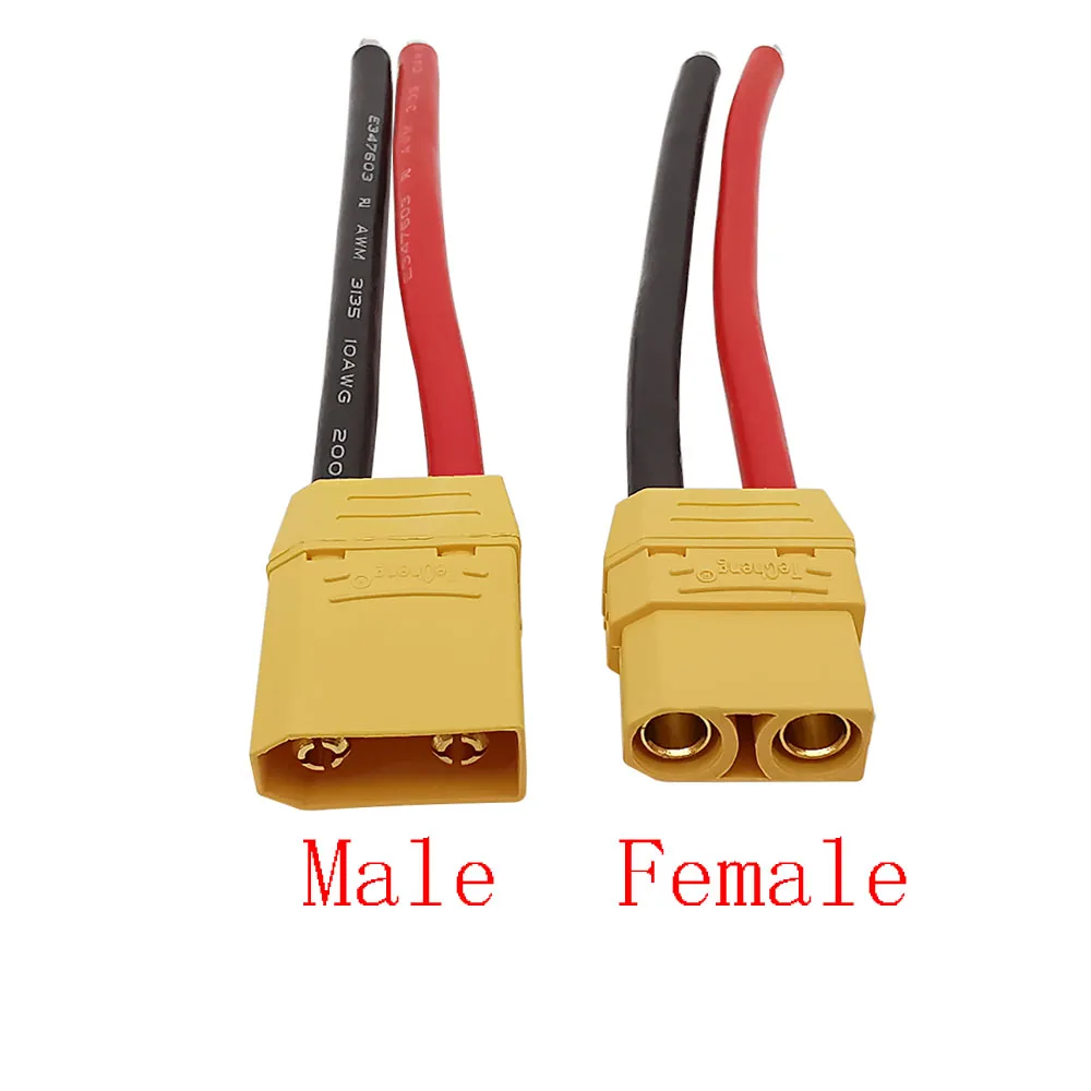 10Pcs XT 90 XT90U Plugs Connector Male Female Bullet Banana Plug With ...