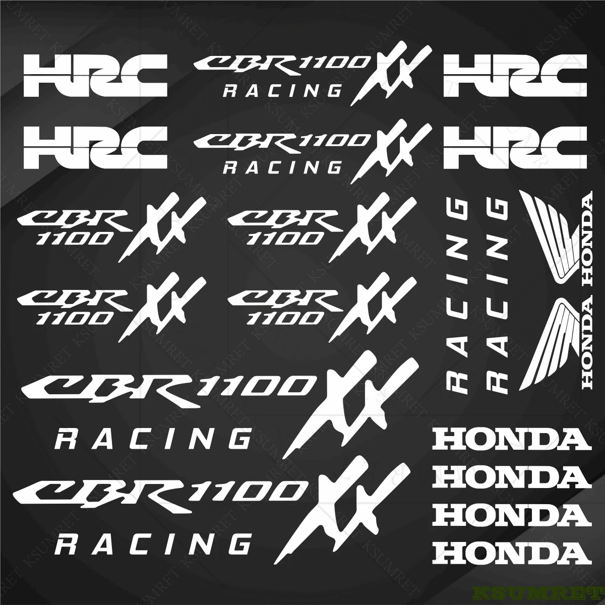 For Honda Motorcycle Stickers CBR1100XX Logo Decal Waterproof ...