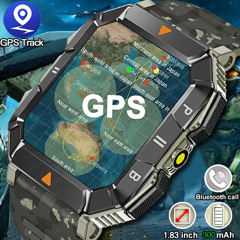 For-Huawei-Xiaomi-New-GPS-Smart-Watch-Men-1-83-inch-Display-Fitness ...