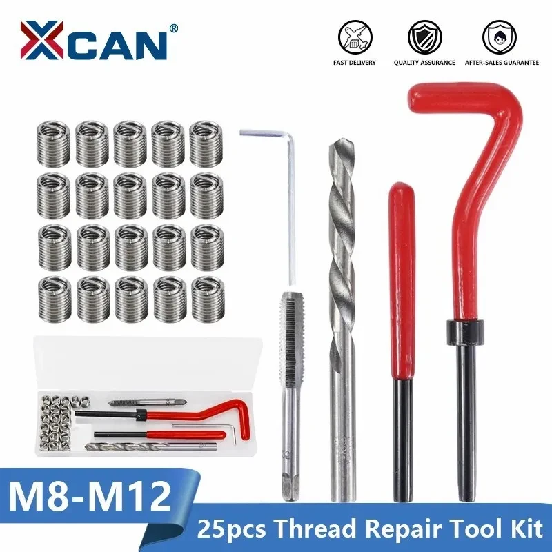 XCAN-Thread-Repair-Kit-M3-M4-M5-M6-M8-M10-M12-M14-Screw-Thread-Inserts ...