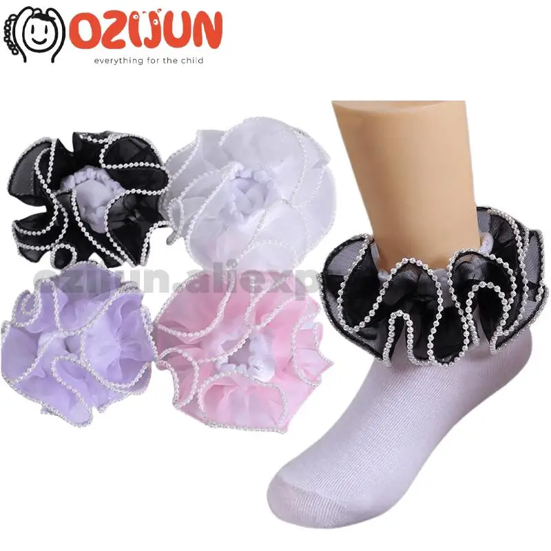 6-pack-Infant-Toddler-Beaded-Border-Frilly-Tutu-Socks-Baby-Girls ...