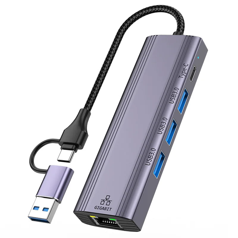 Type C USB to RJ45 Network Card Converter 1000Mbps Ethernet Extend ...