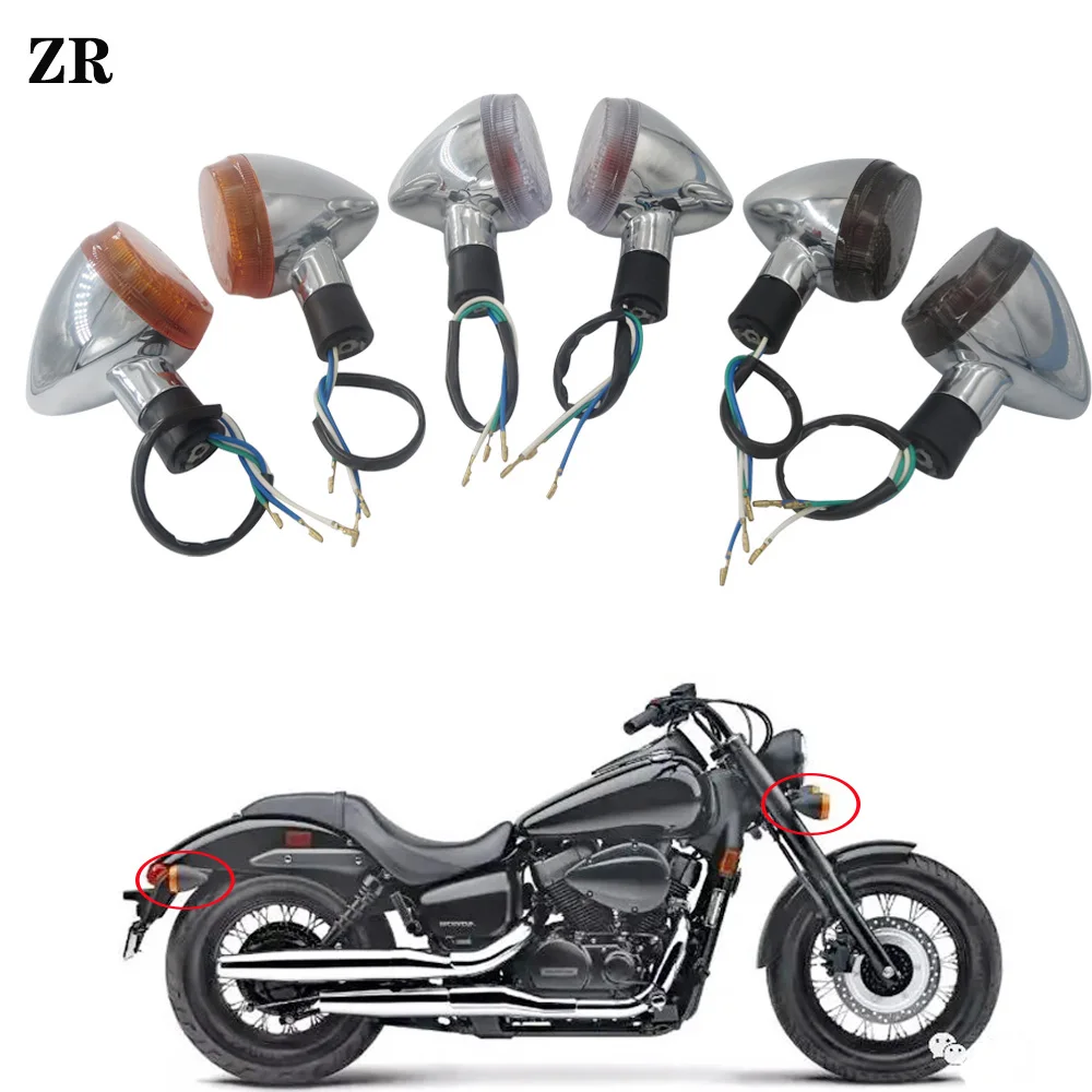 for-Honda-Shadow-400-750-Front-turn-signal-black-indicator-vtx1300 ...