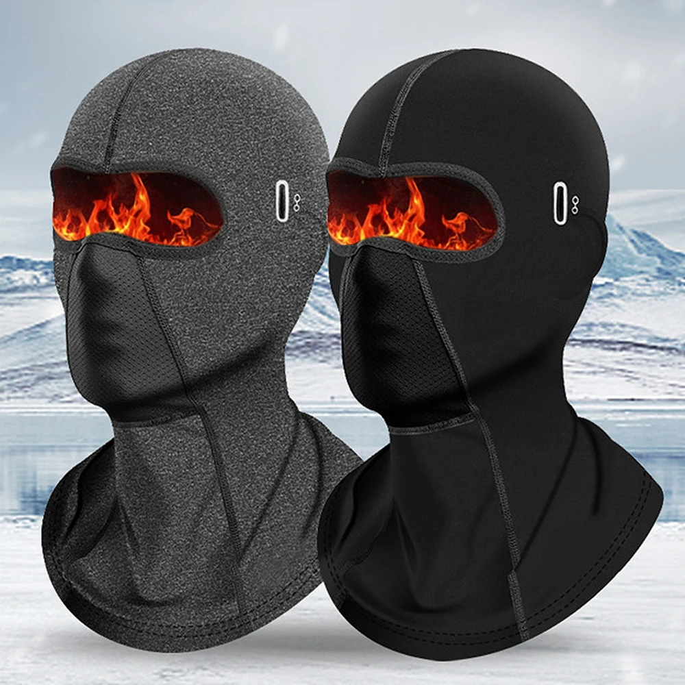 Winter Fleece Full Face Cover Balaclava Hat Army Tactical CS Winter Ski ...