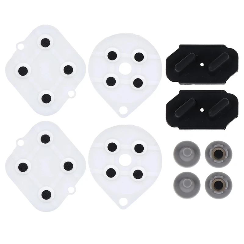 10Pcs/2 set Conductive Rubber Pads Kit Replacement Pad Button Contacts ...