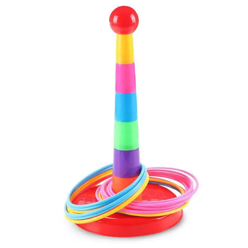 Toy-Sports-Set-Throwing-Rings-Stacking-Tower-Indoor-Outdoor-Fun-Game ...