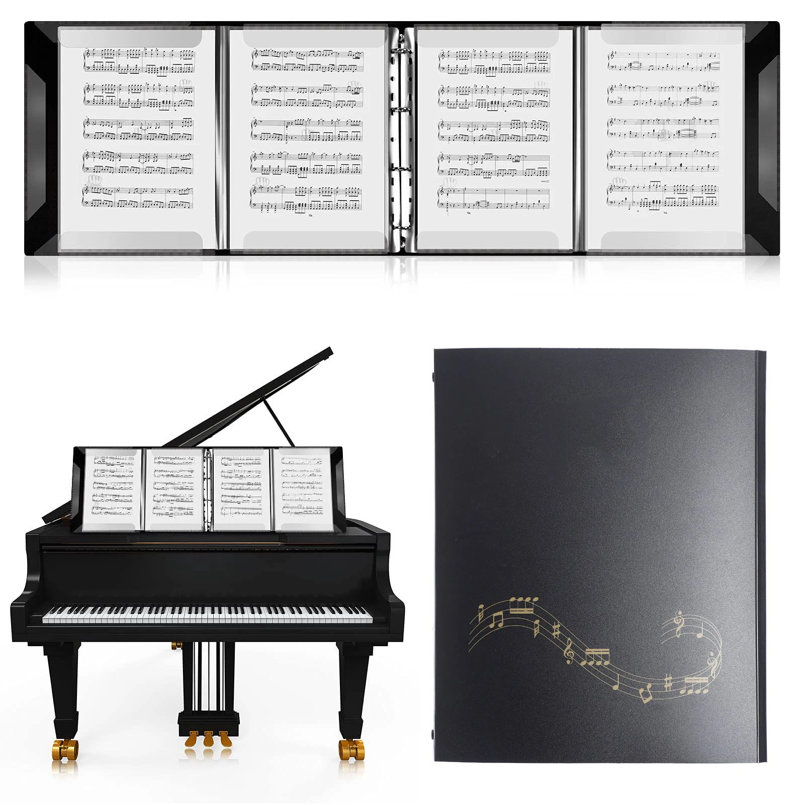 Sheet-Music-Folder-4-Page-Expand-52-Pages-Capacity-Detachable-A4-Sheet ...