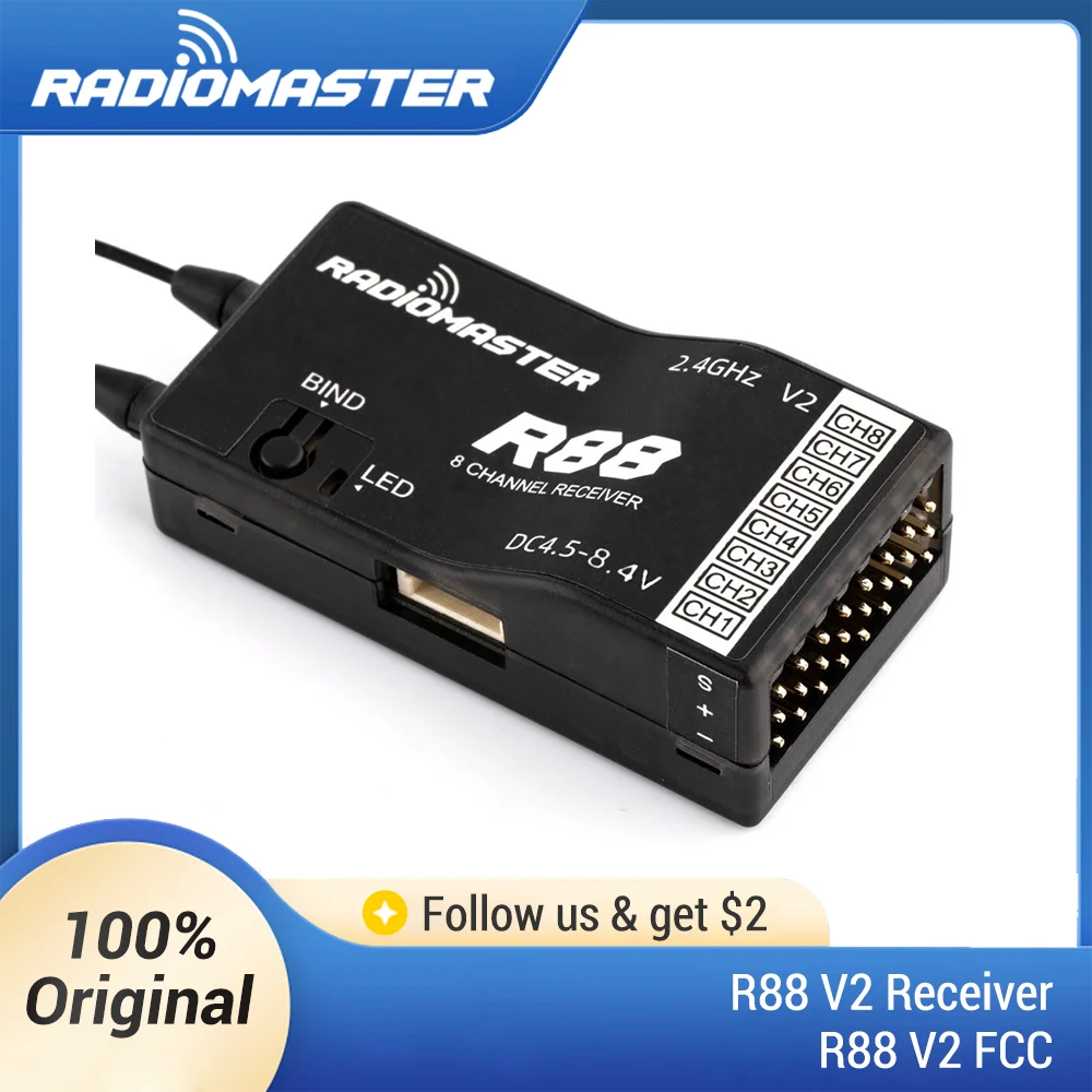 RADIOMASTER-R88-V2-Receiver-Suitable-to-Drones-and-RC-Modellers-for-FPV ...