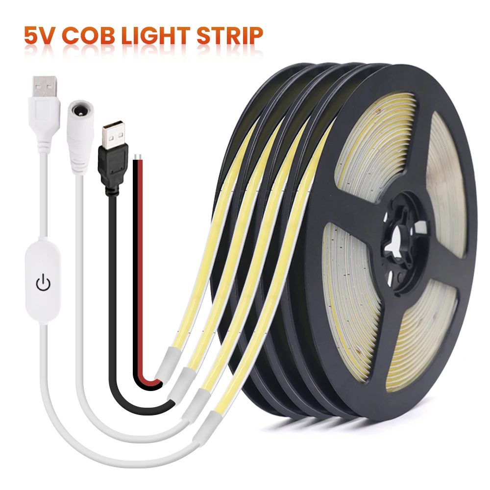 Dimmable-FOB-COB-LED-Strip-5V-USB-320LEDs-m-High-Density-Led-Tape-Light ...