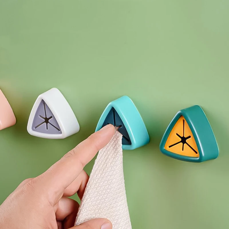 4pcs-Towel-Adhesive-Hook-Triangle-Multifunctional-Storage-Towel-Stopper ...