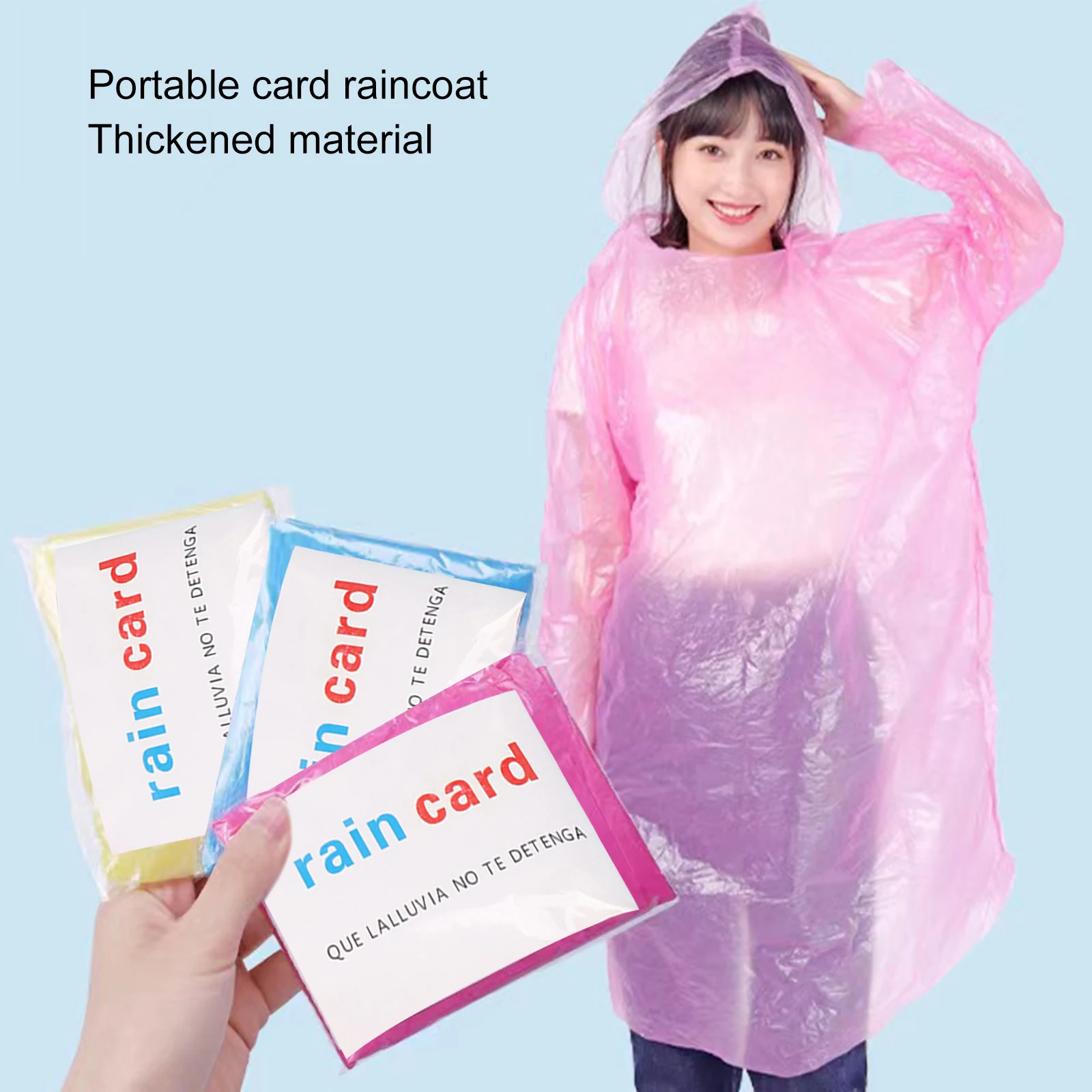 Disposable-Poncho-Waterproof-Raincoat-Hooded-Raincoat-Lengthened ...
