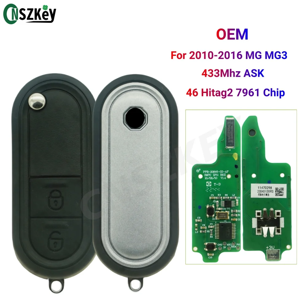 CNSZKEY-OEM-Smart-Remote-Key-For-2010-2016-MG-MG3-2-Buttons-433Mhz-ID46 ...