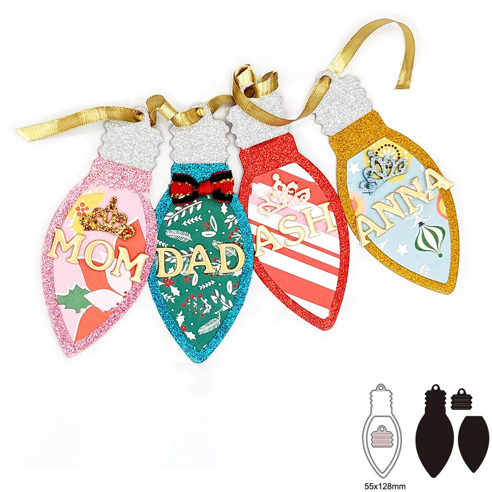 Christmas Ball Shaker Tag Metal Cutting Dies For DIY Scrapbook Cutting ...