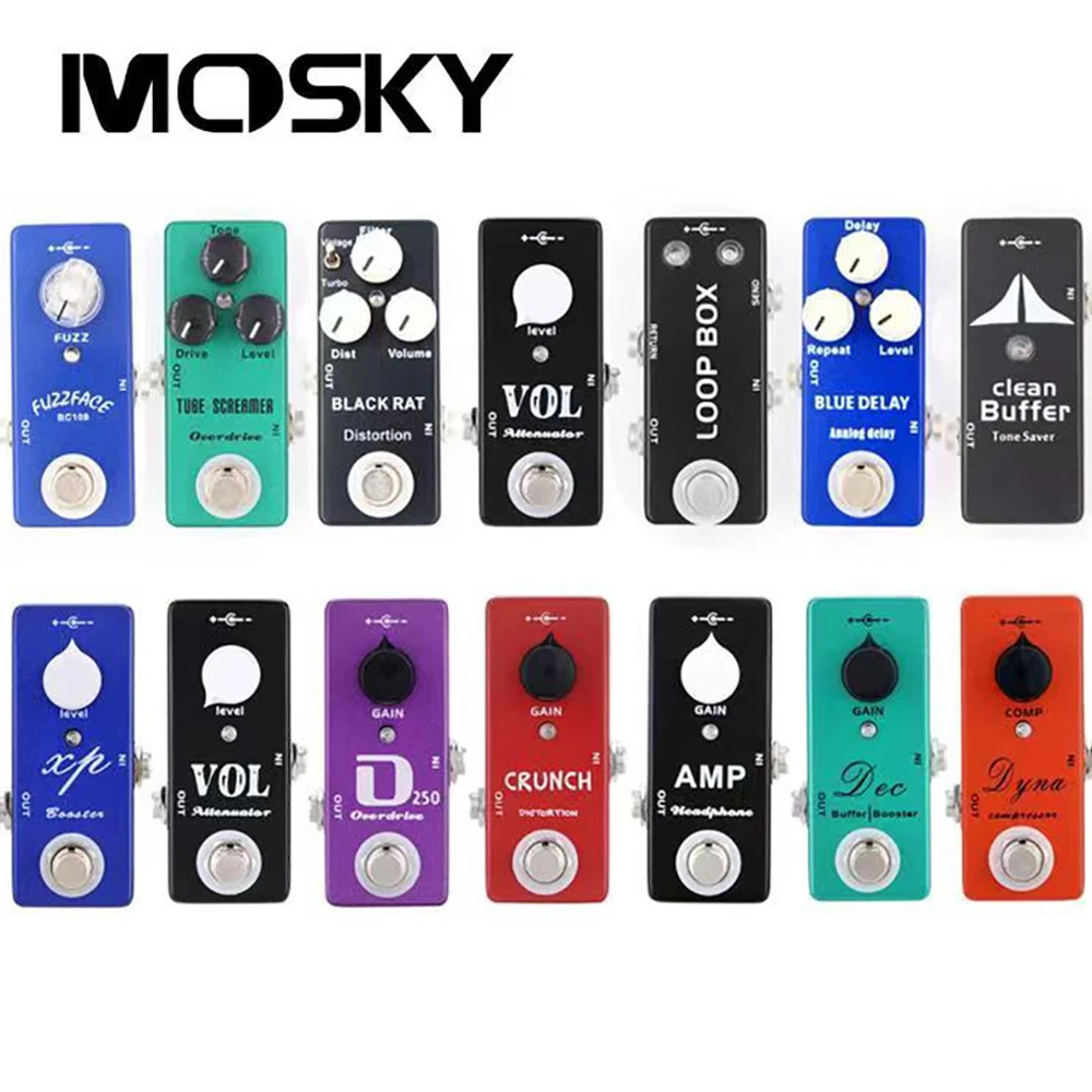 Mosky Guitarra Pedal Efeito Pedal Fonte de Alimentação Overdrive ...