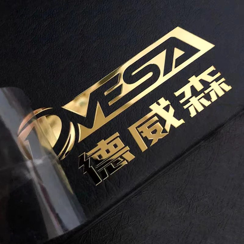 Custom 3D Gold Transfer Sticker Silver Metal Logo Shine Letter Embossed ...
