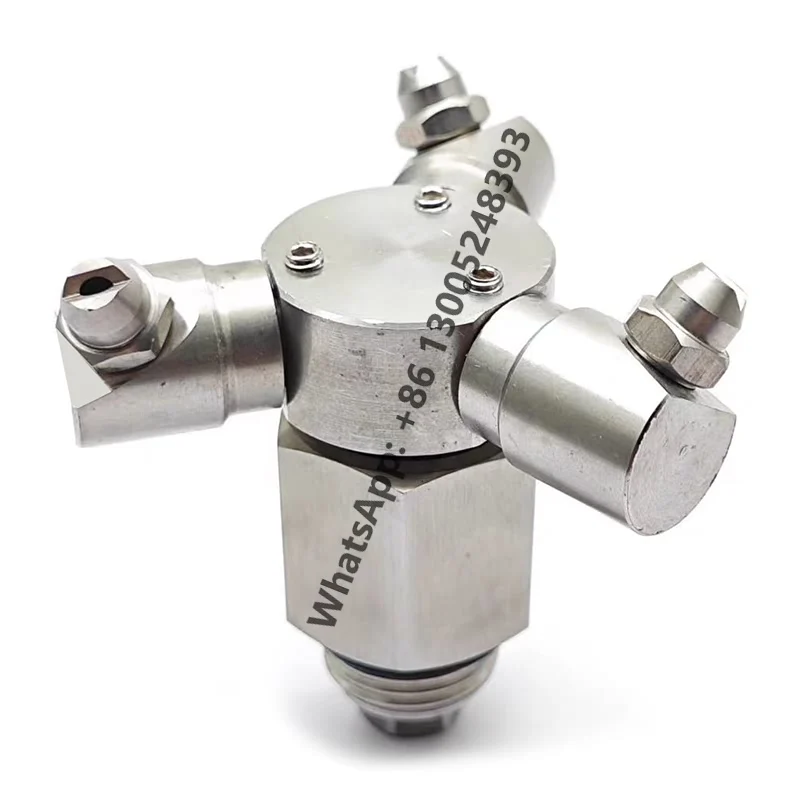 SS304 Stainless Steel 200 Bar Flat Fan Rotating Washing Nozzle Tank ...