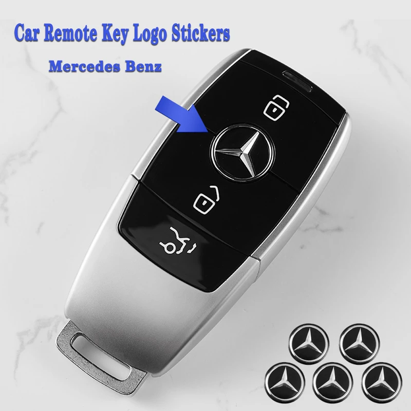 14mm-Car-Remote-Key-Sticker-Aluminum-Emblem-Decal-For-Mercedes-Benz-AMG ...