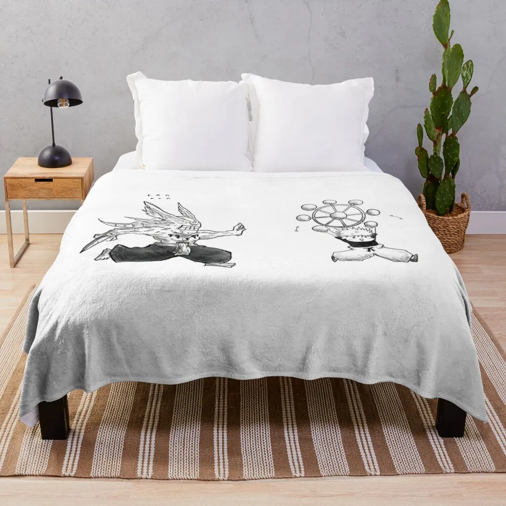 chibi-mahoraga-and-gojo-Throw-Blanket-Large-Blanket-Flannels-Blanket.jpg