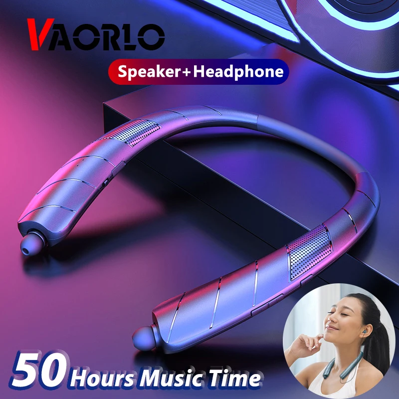 600mAh-Large-Capacity-Neckband-Bluetooth-Headphone-With-Telescoping ...