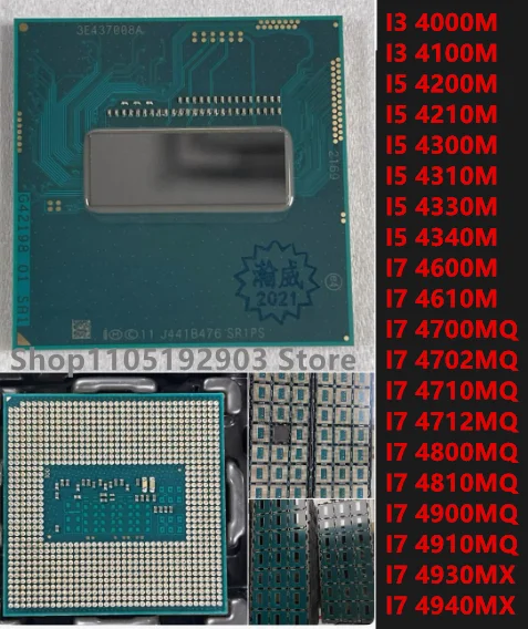 I3-4000M 4100M I7-4600M 4610M 4700MQ 4702 4710MQ 4712MQ 4800 4810MQ ...