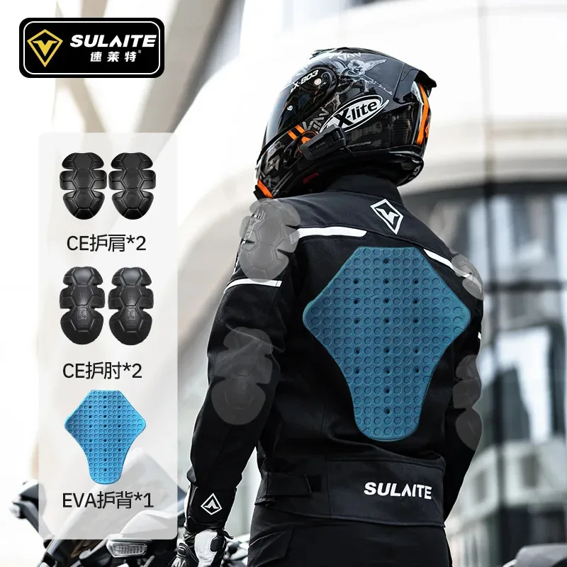 Men's Air Flow Motorcycle Riding Jacket CE Level 2 Protective Clothes ...