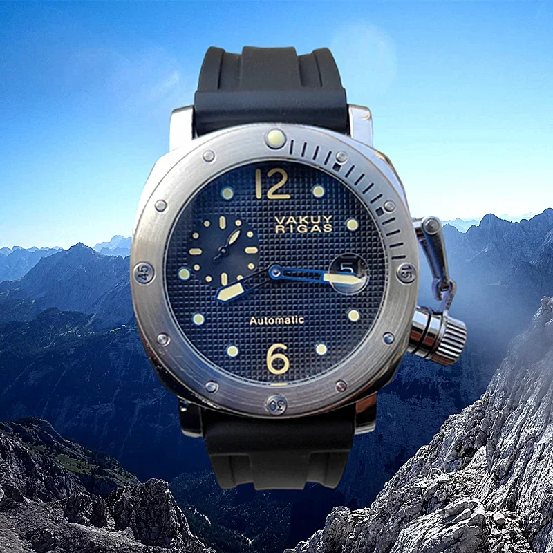Dropshipping-44mm-Military-Watch-for-Seagull-ST25-Automatic-Mechanical ...