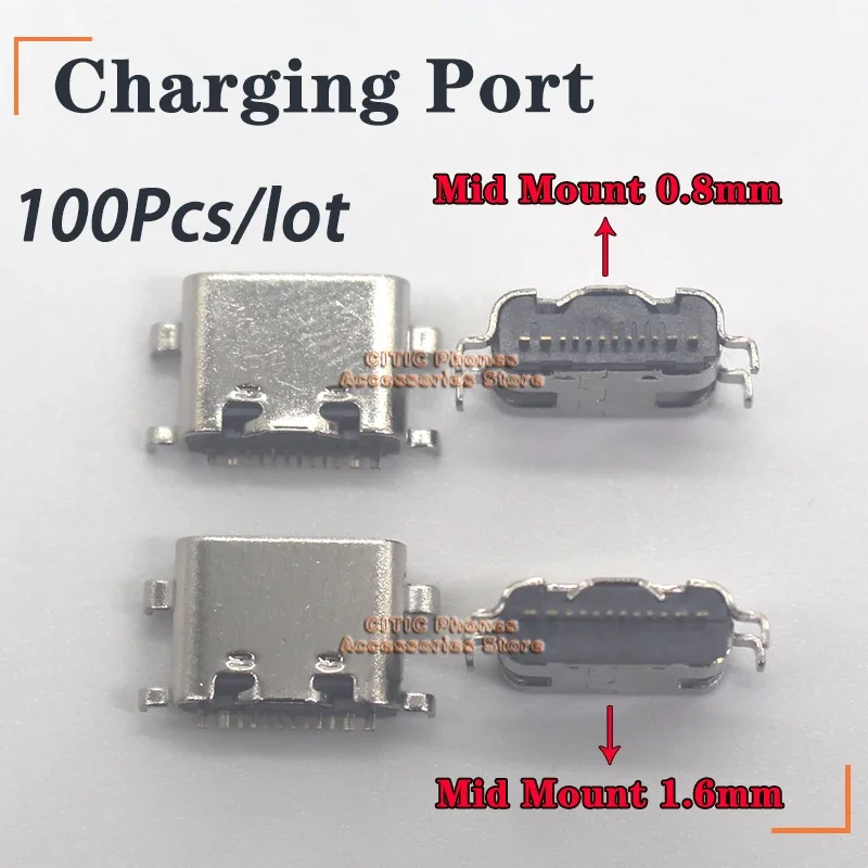 100pcs-lot-USB-3-1-USB-Connector-Type-C-Horizontal-Mid-Mount-16P-Female ...