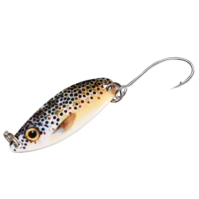 3g 5g Metal Spinner Lure casting Spoon Set ultralight freshwater brass ...