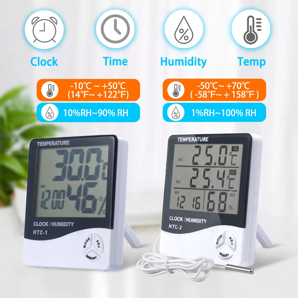 LCD-Electronic-Digital-Temperature-Humidity-Meter-Monitor-Indoor ...