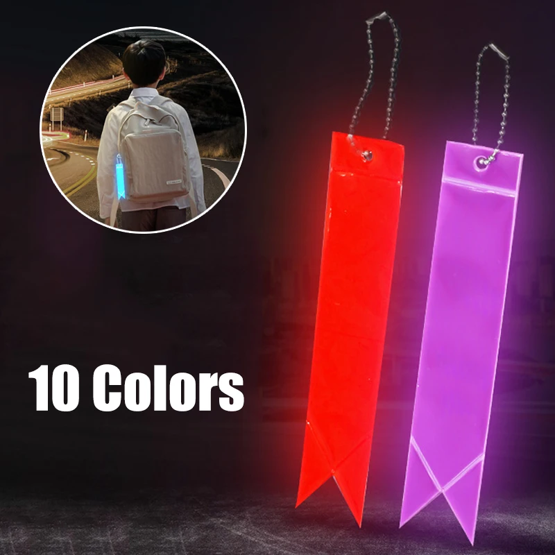 10-Colors-Reflective-Strip-Pendant-Bag-Keychain-Night-High-gloss-Safety ...