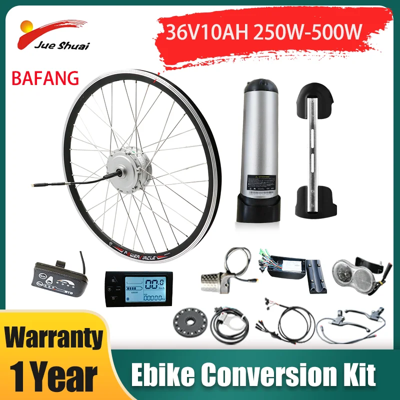 36V Bafang EbIke Conversion Kit 10AH with Battery250W-500W Hub Motor ...