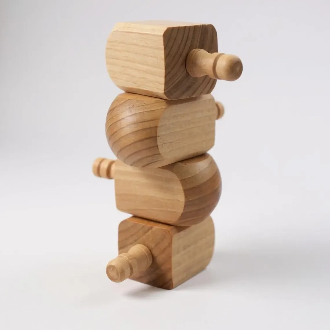 4pc Wood Dreidel Hanukkah Jewish Toy Wood Spin Top Ring Bearer Gift ...