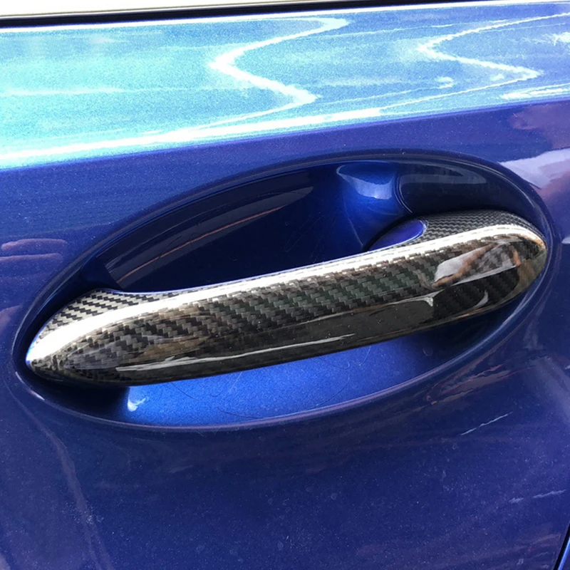 Car-Dry-Carbon-Fiber-Exterior-Door-Handles-Pull-Handle-Trim-Cover-Fit ...