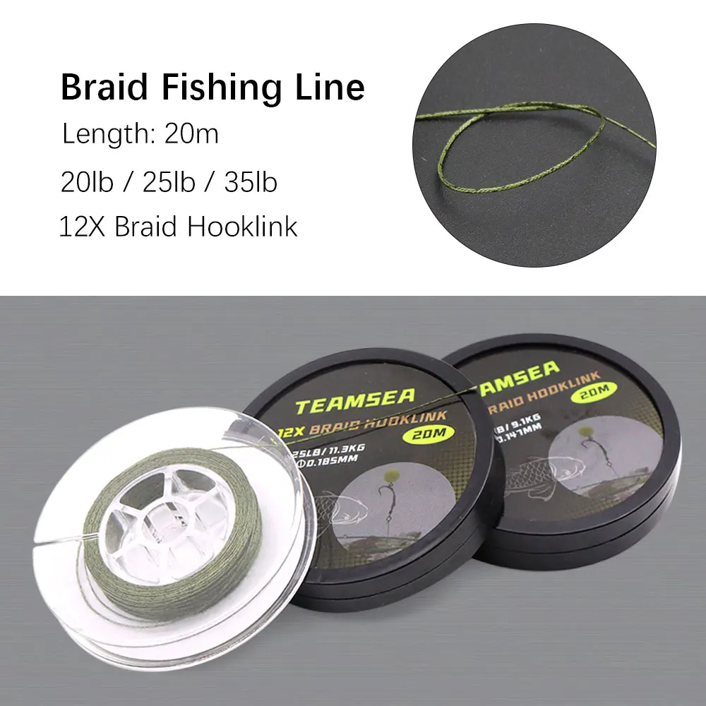 20m-Carp-Fishing-Line-Soft-Braided-Hook-Link-Uncoated-Braid-Line-For ...